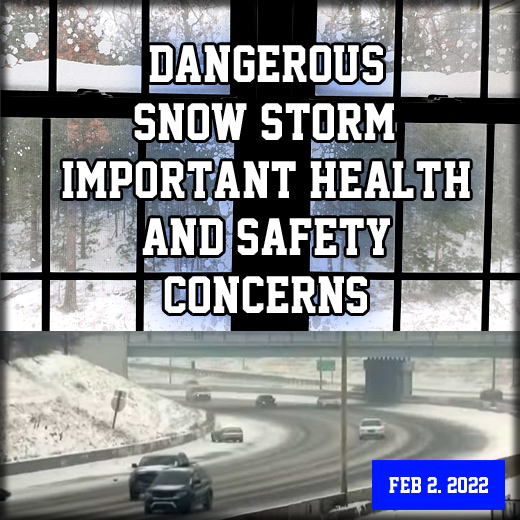 Dangerous snow storm: Important health and safety concerns