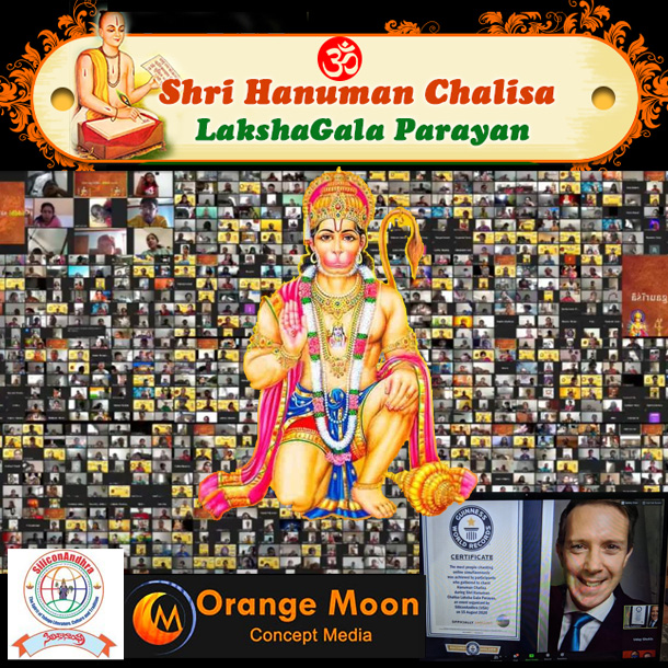 Hindu Hymn Hanuman Chalisa for World Wellness chanted by 100K creating ...